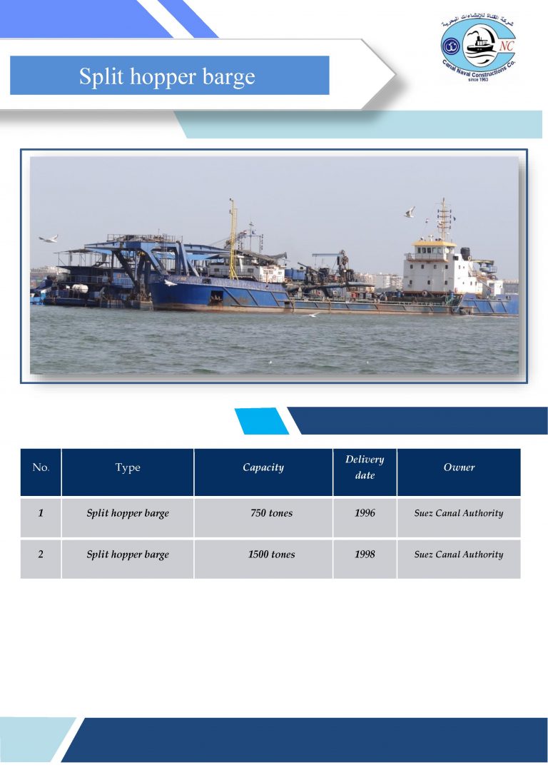 SPLIT HOPPER BARGE – Port Said for Engineering works & Naval ...